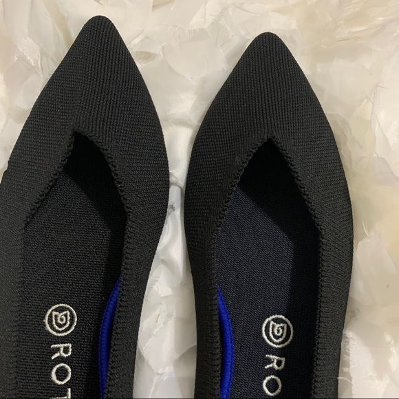 Rothy's | Shoes | Rothys Solid Black Womans Pointed Flat Shoes | Poshmark